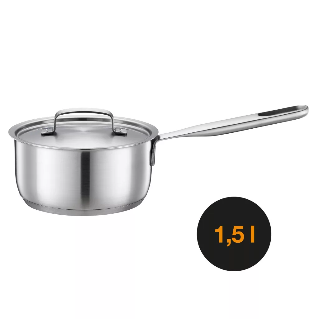 Fiskars All Steel Nyeles lábas, 1,5 L, fedővel, rozsdamentes